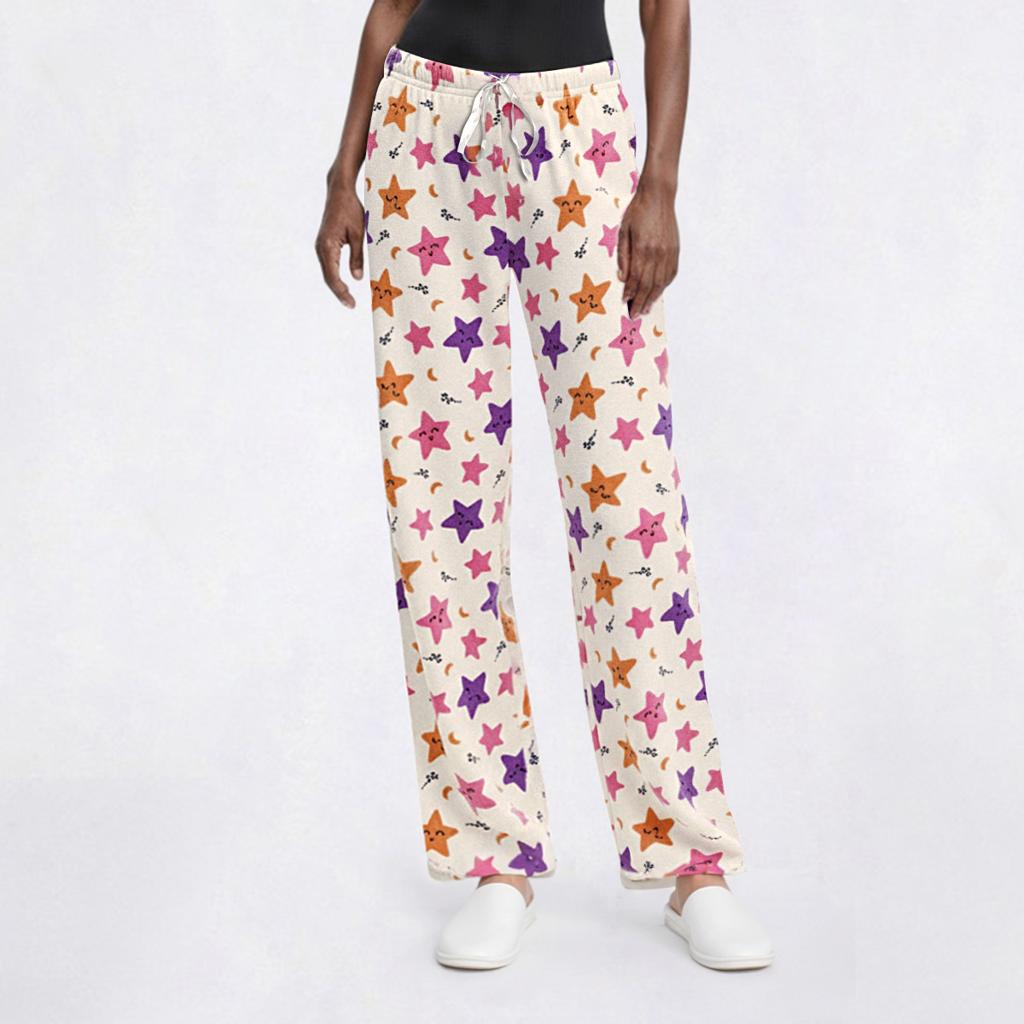 Click here for Womens Barely Pink Baby Fleece Star Pajama Pants prices